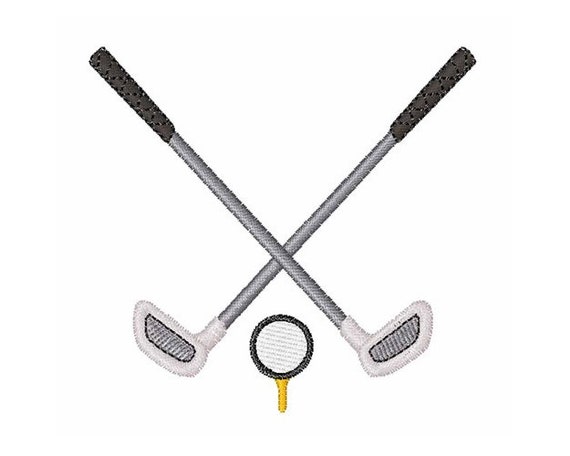 Golf Clubs and Ball Machine Embroidery Design - Etsy