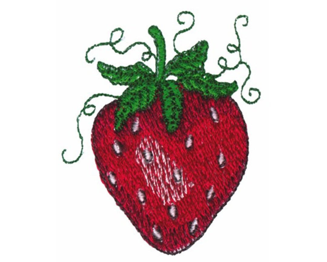 Strawberry Machine Embroidery Design - Etsy