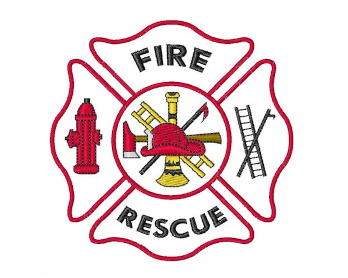 Maltese Cross Fire Rescue Machine Embroidery Design - Etsy