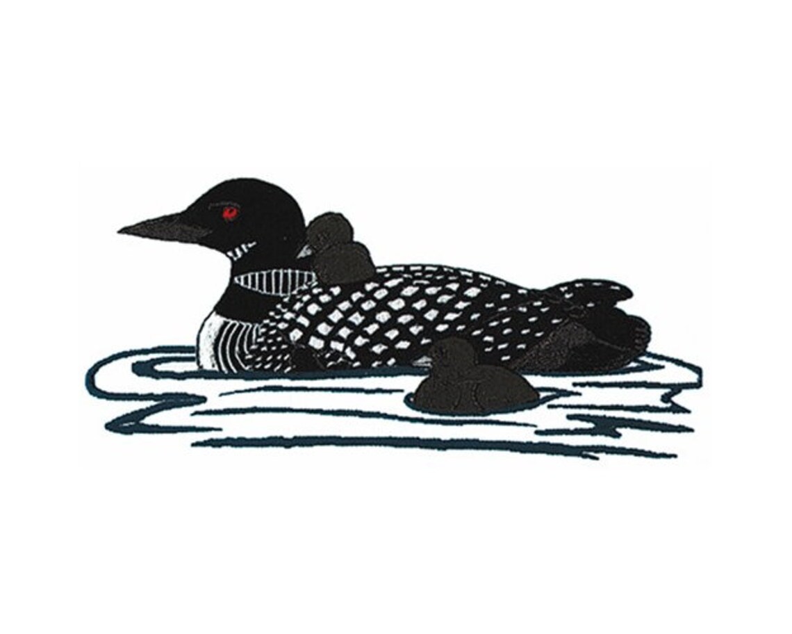 Loon Family - Machine Embroidery Design - Etsy
