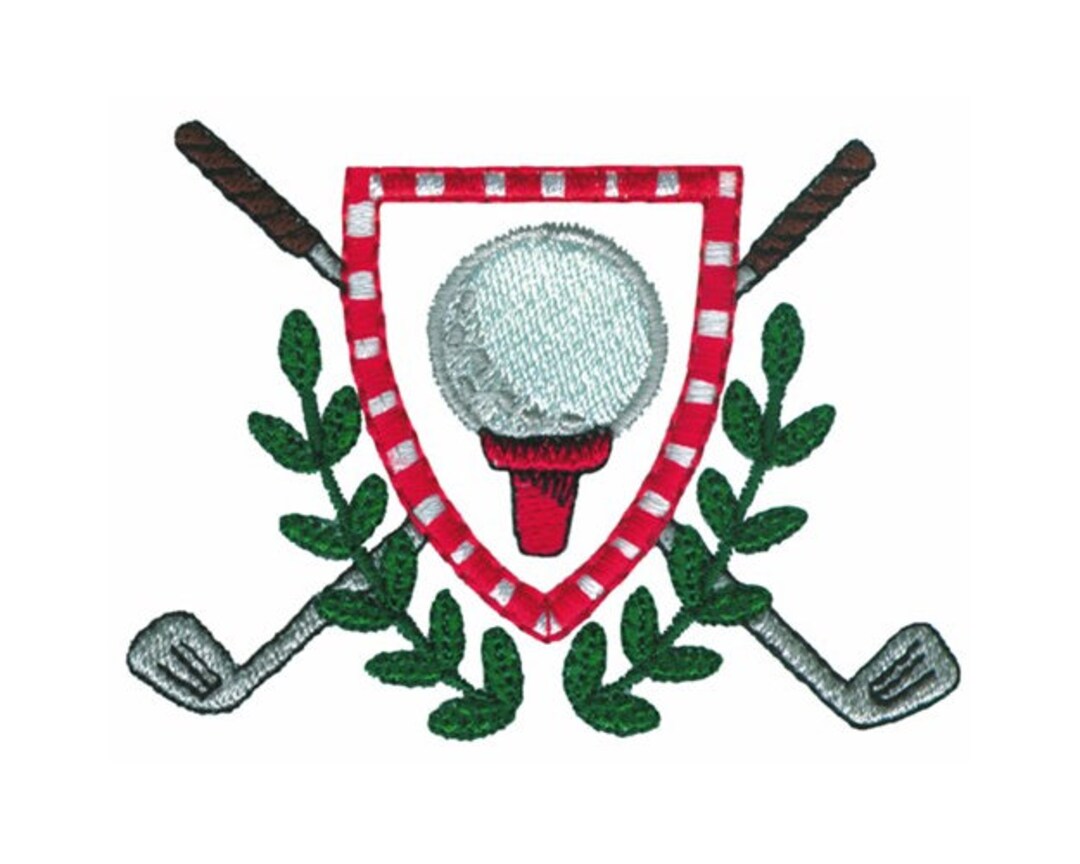 Golf Crest - Machine Embroidery Design - Etsy
