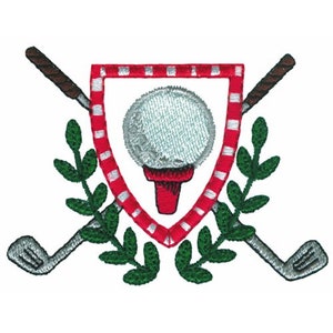 Golf Crest - Machine Embroidery Design - Etsy