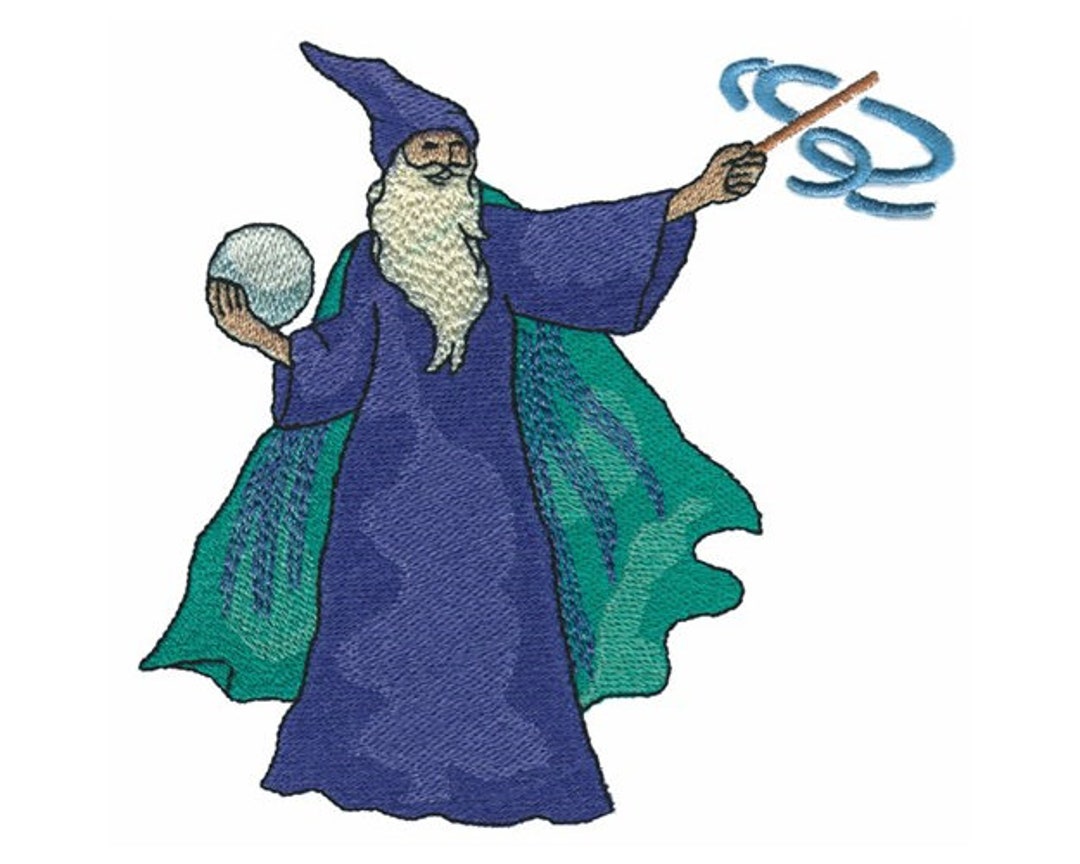 Wizard - Machine Embroidery Design - Etsy