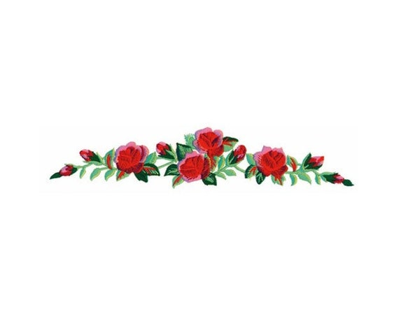 Rose Border Machine Embroidery Design - Etsy