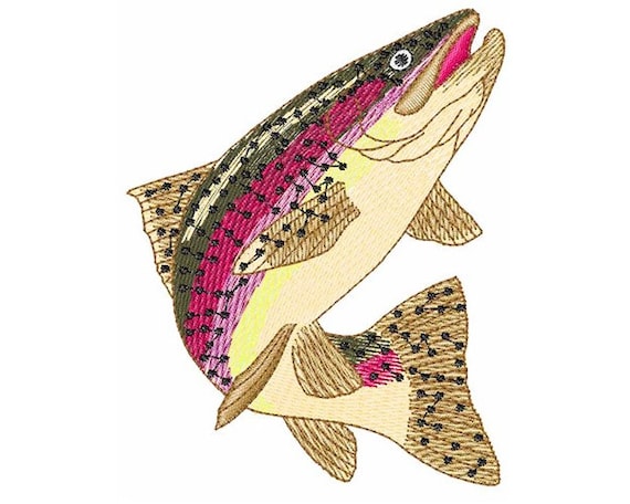 Rainbow Trout Machine Embroidery Design - Etsy