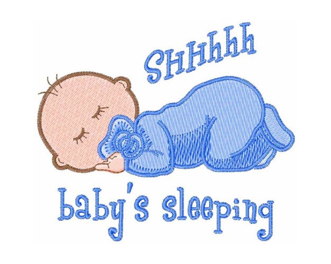 Shhhh Babys Sleeping - Machine Embroidery Design - Etsy