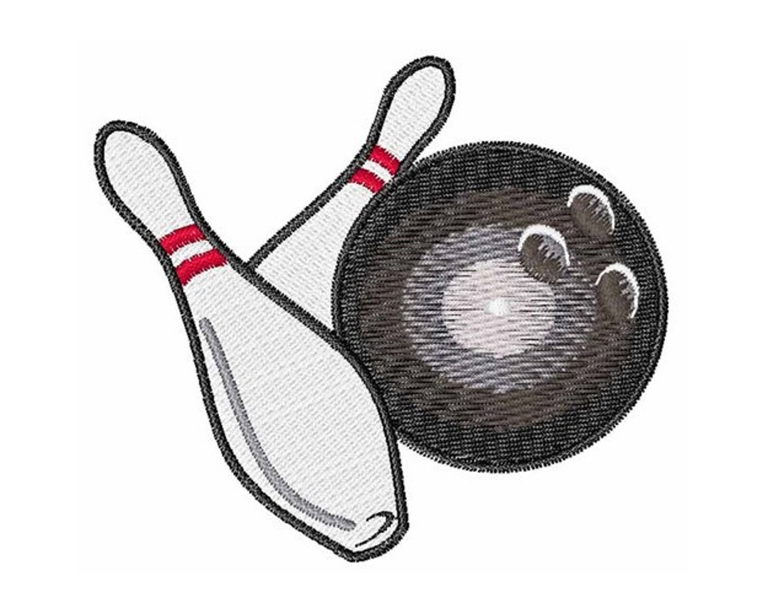 Bowling Ball and Pins Machine Embroidery Design - Etsy