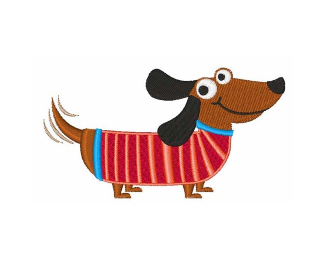 Dachshund Dog Machine Embroidery Design - Etsy