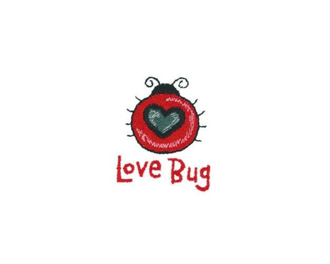 Love Bug Machine Embroidery Design - Etsy