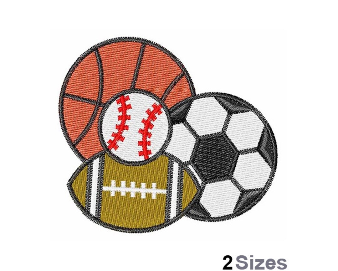 Sports Balls - Machine Embroidery Design - Etsy