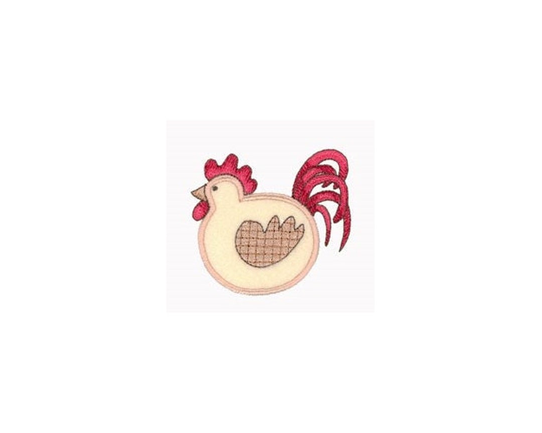 Rooster Applique - Machine Embroidery Design - Etsy