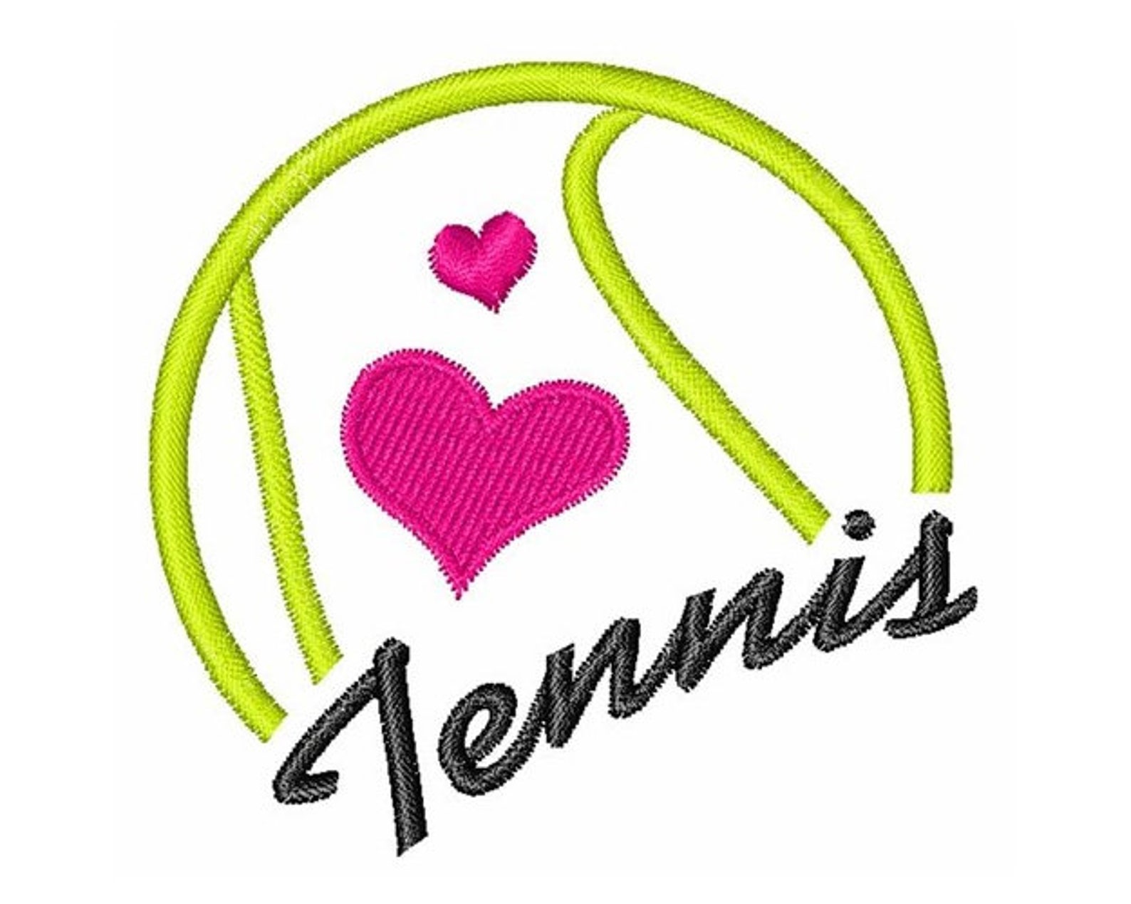 Love Tennis - Machine Embroidery Design - Etsy