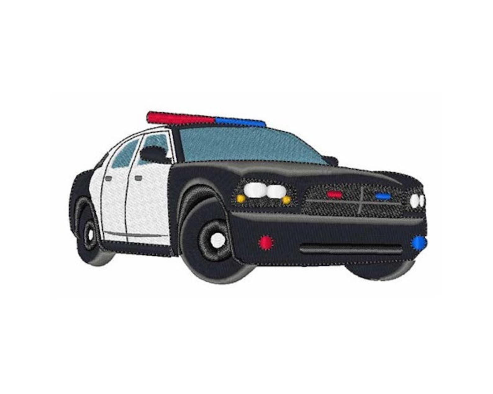 Police Car - Machine Embroidery Design - Etsy