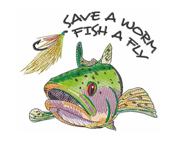 Save A Worm Machine Embroidery Design - Etsy