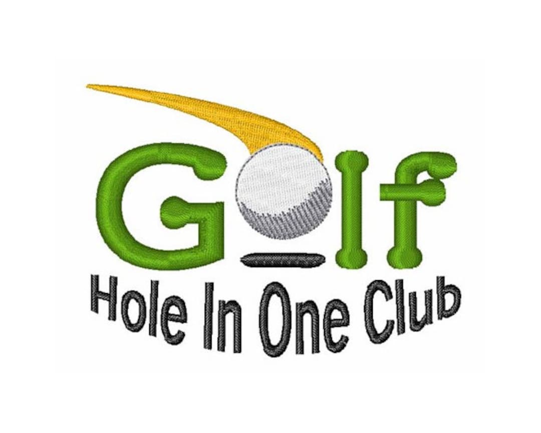 Hole in One Club - Machine Embroidery Design - Etsy