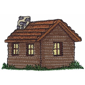 Log Cabin - Machine Embroidery Design - Etsy