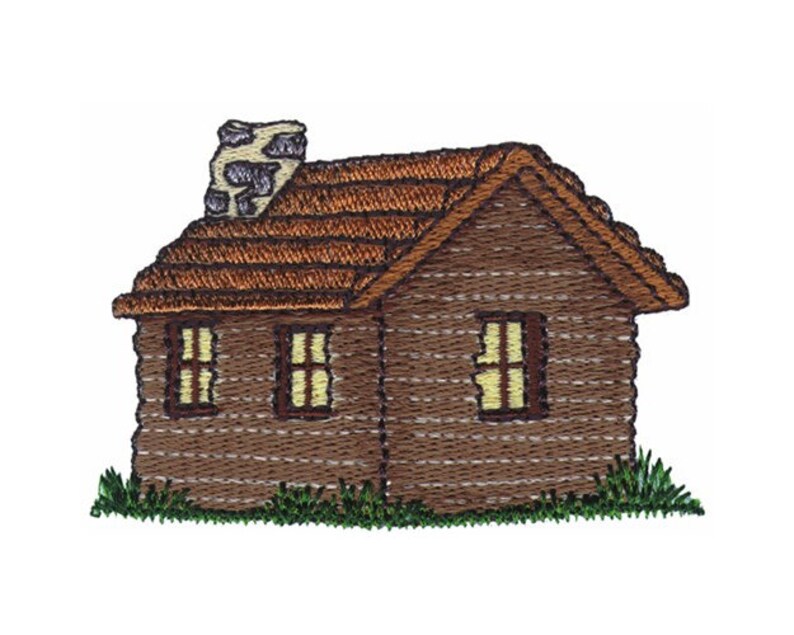 Log Cabin - Machine Embroidery Design - Etsy