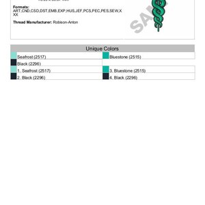 Medical Caduceus - Machine Embroidery Design - Etsy