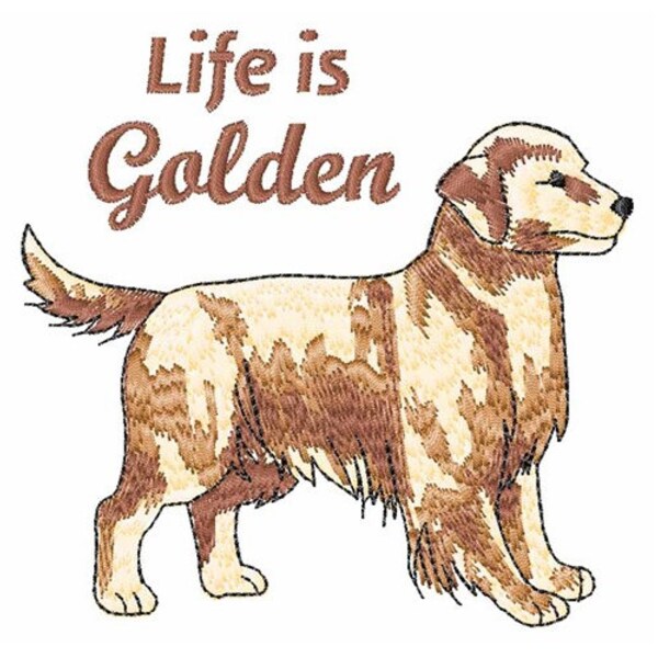 Machine Embroidery Designs Golden Retriever - Etsy