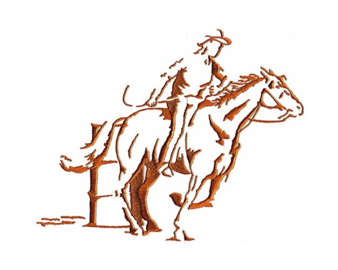 Rodeo Barrel Racer - Machine Embroidery Design - Etsy
