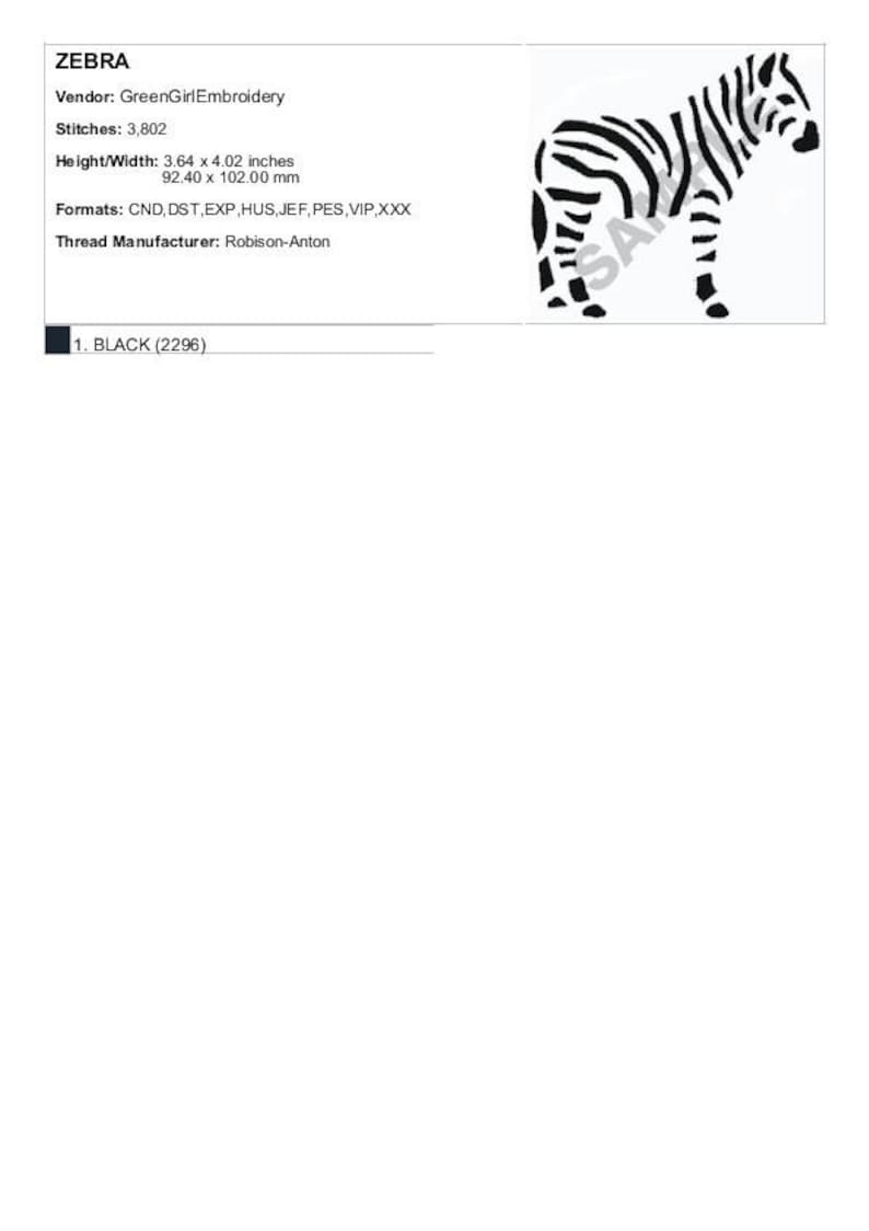 Zebra Machine Embroidery Design - Etsy
