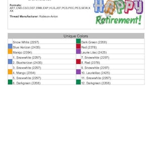 Happy Retirement - Machine Embroidery Design - Etsy