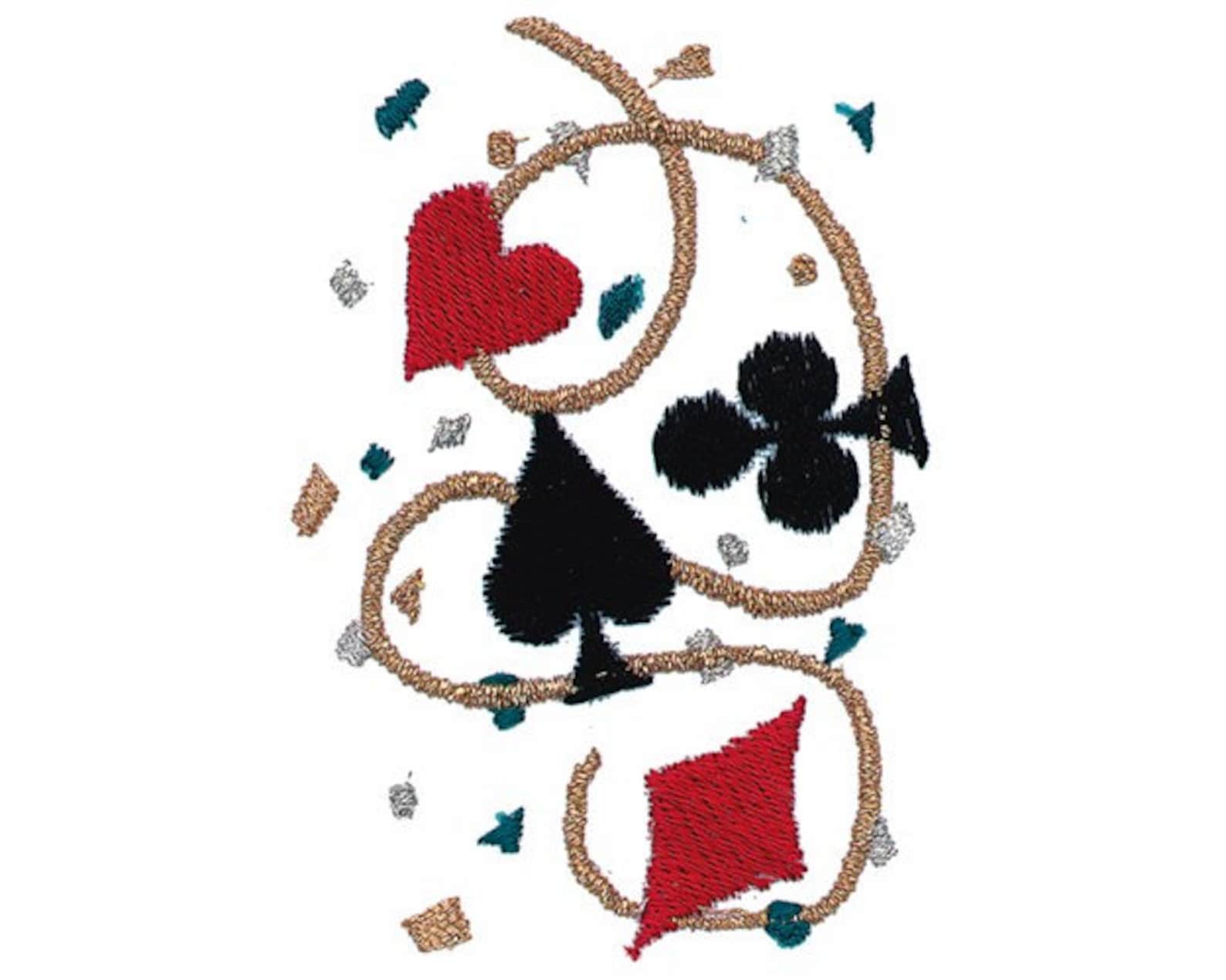Cards Motif - Machine Embroidery Design - Etsy