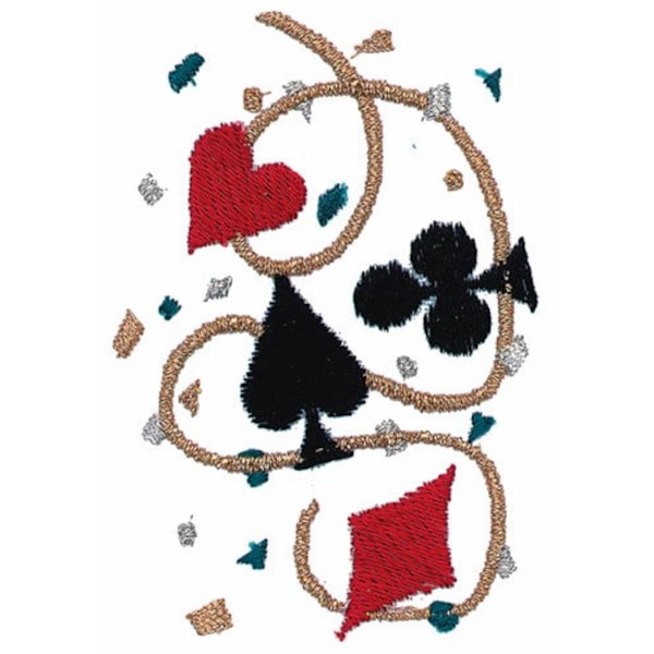 Playing Cards Embroidery Design - Etsy