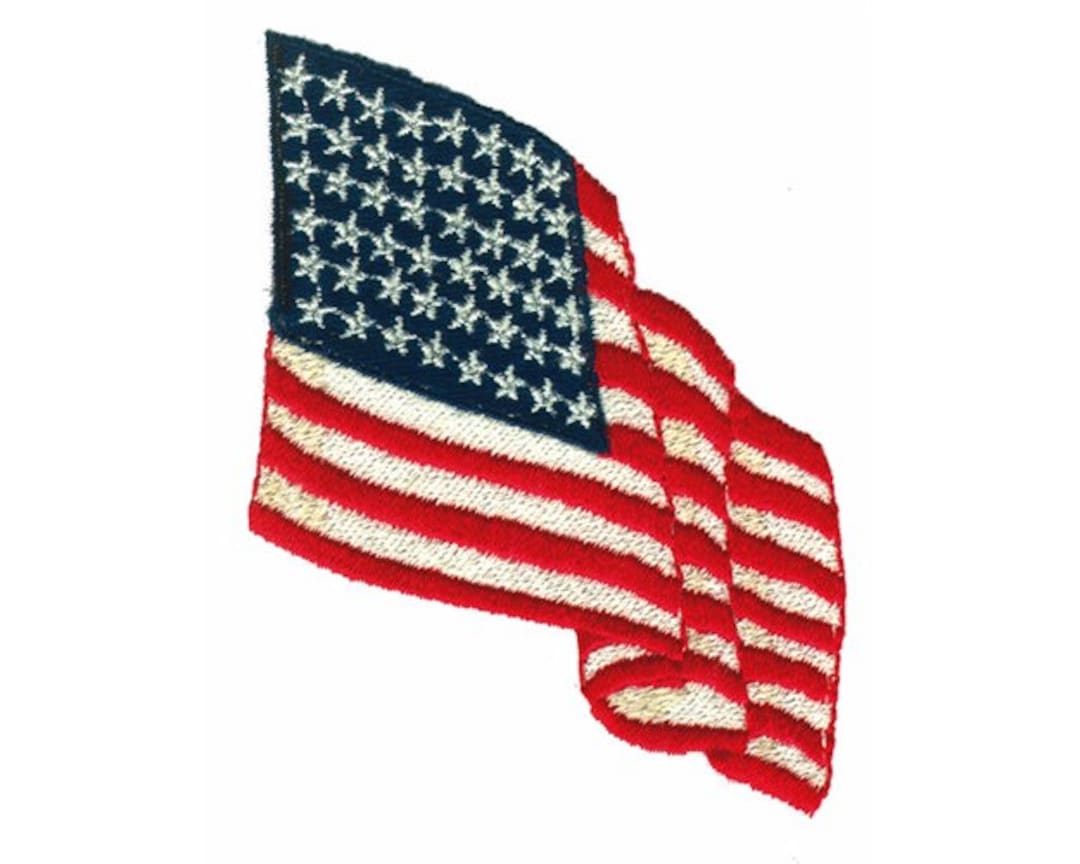 Usa Flag Machine Embroidery Design - Etsy