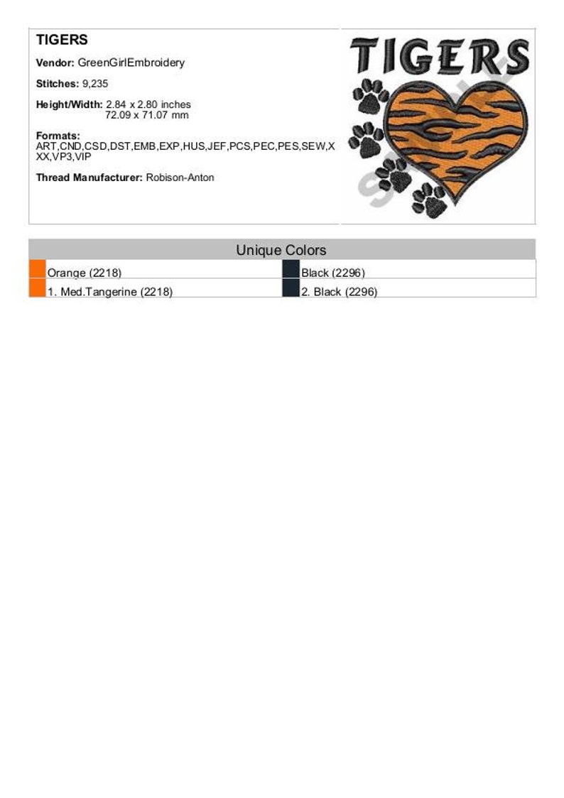 Tigers - Machine Embroidery Design - Etsy