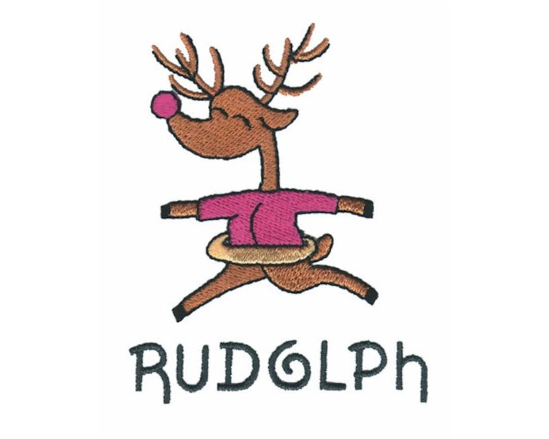 Rudolph - Machine Embroidery Design - Etsy