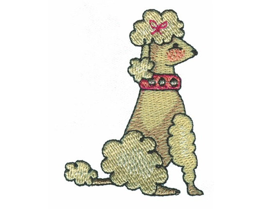 Poodle Machine Embroidery Design - Etsy