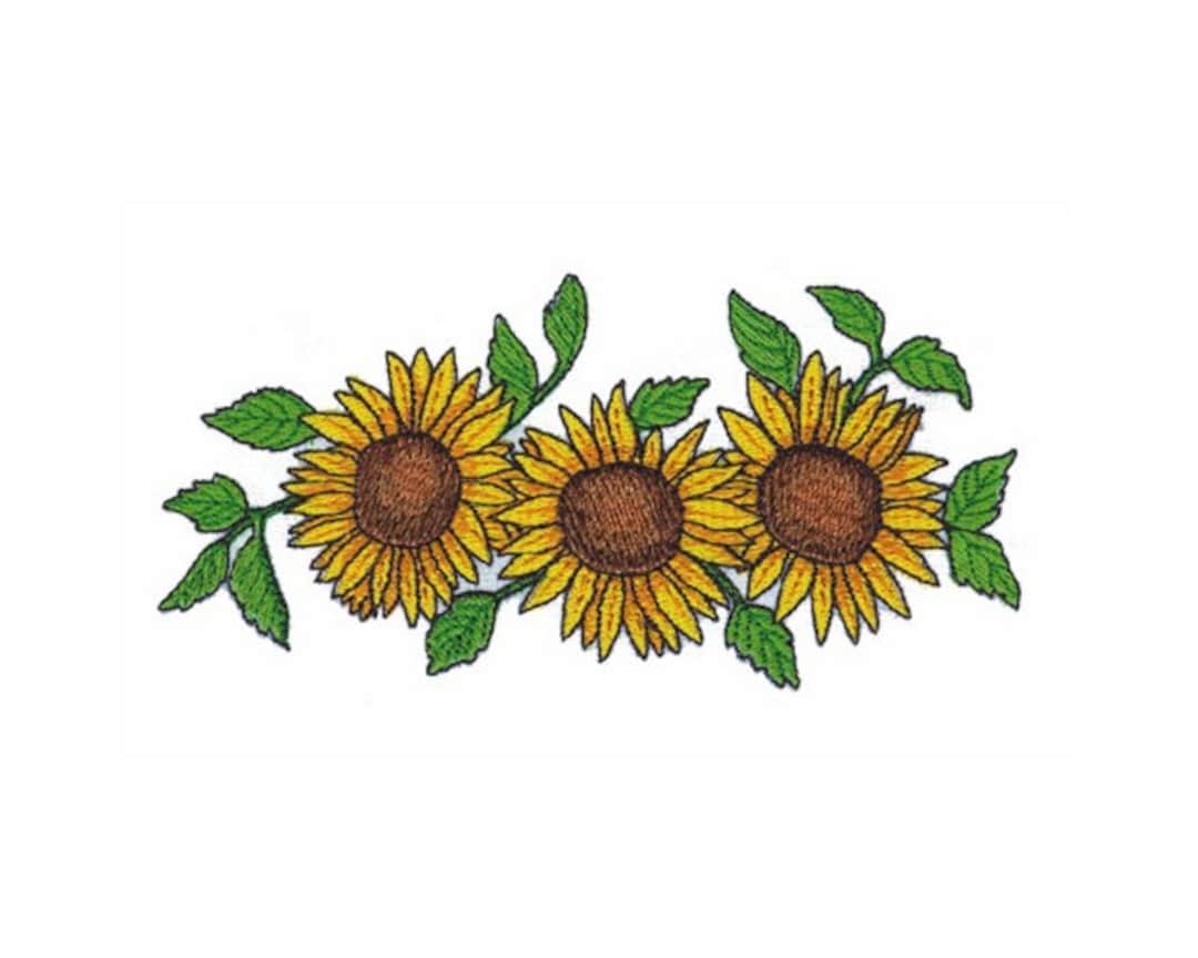 Sunflower - Machine Embroidery Design - Etsy