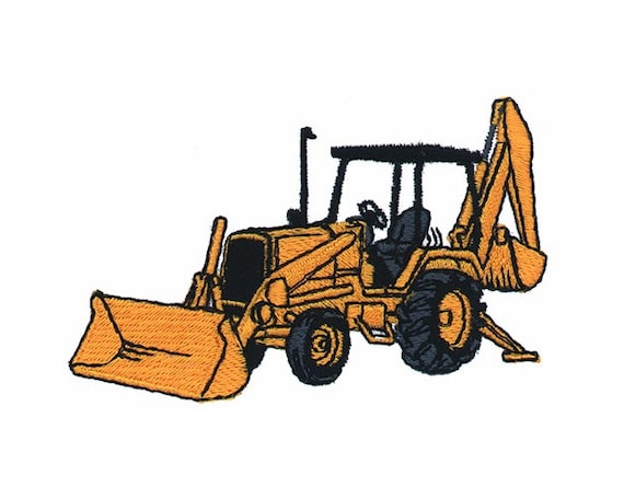 Backhoe Machine Embroidery Design - Etsy