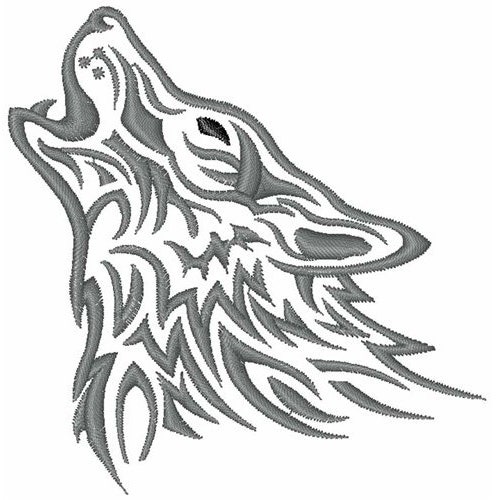 Howling Wolf Machine Embroidery Design - Etsy