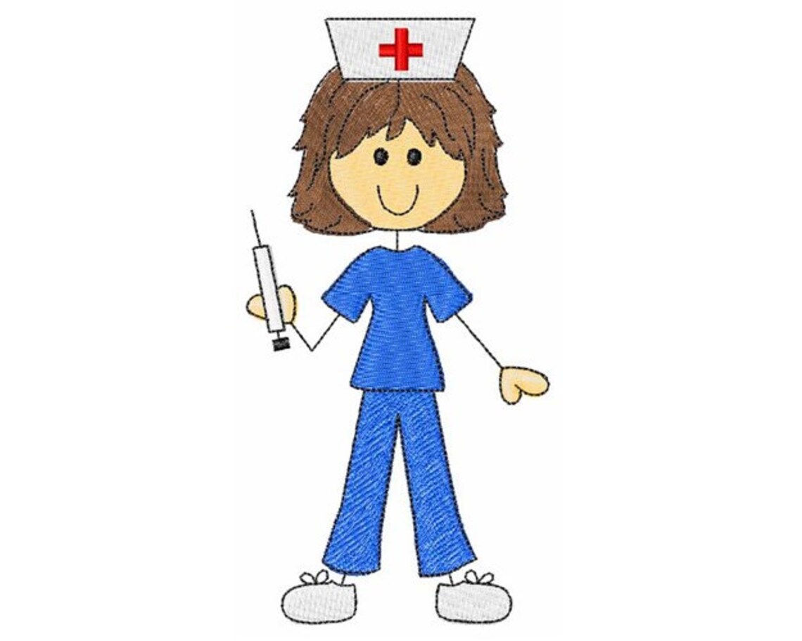 Stick Nurse Machine Embroidery Design - Etsy