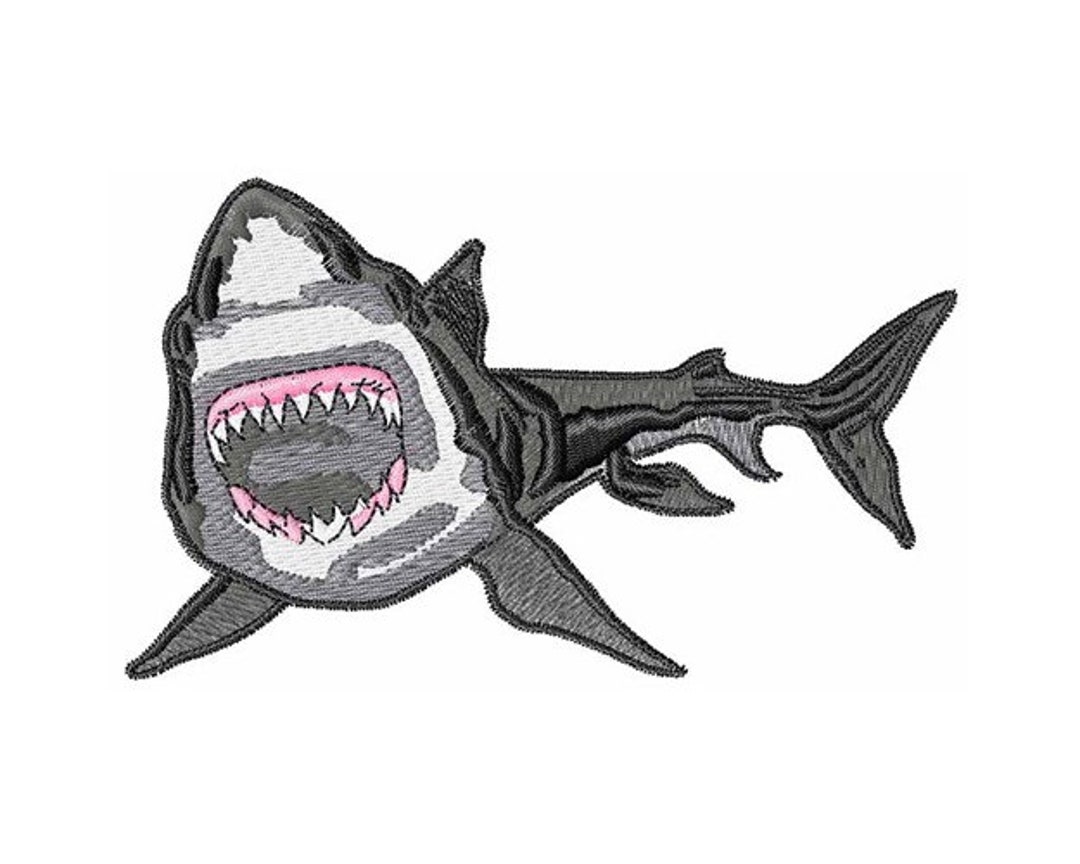 Great White Shark - Machine Embroidery Design - Etsy