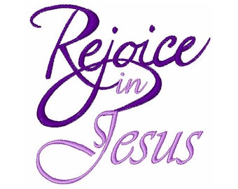 Rejoice Machine Embroidery Design - Etsy
