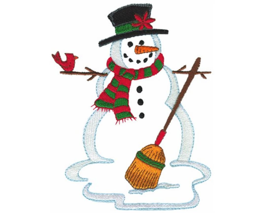Snowman Machine Embroidery Design - Etsy