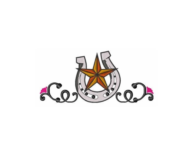 Western Design Machine Embroidery Design - Etsy