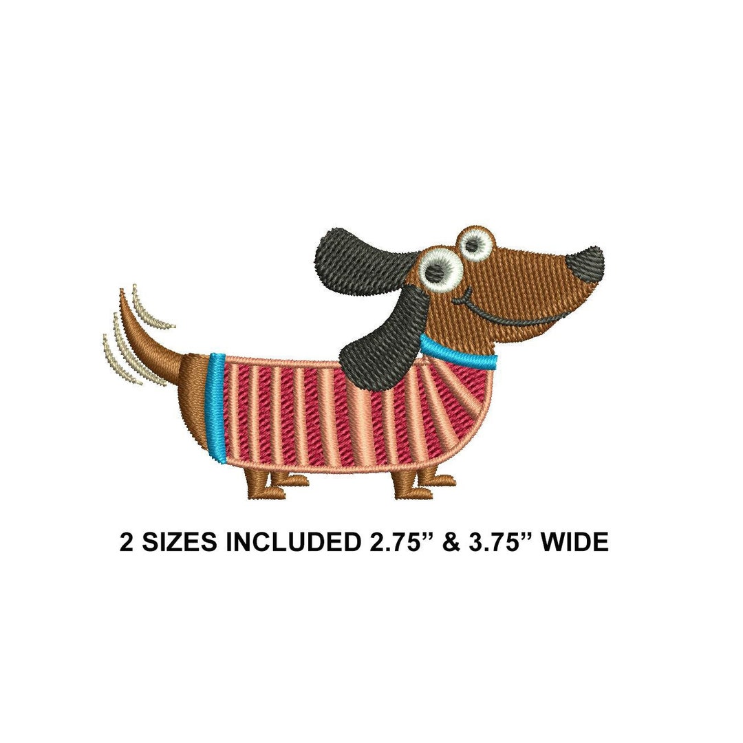 Dachshund Dog - Machine Embroidery Design, 2 Sizes - Etsy