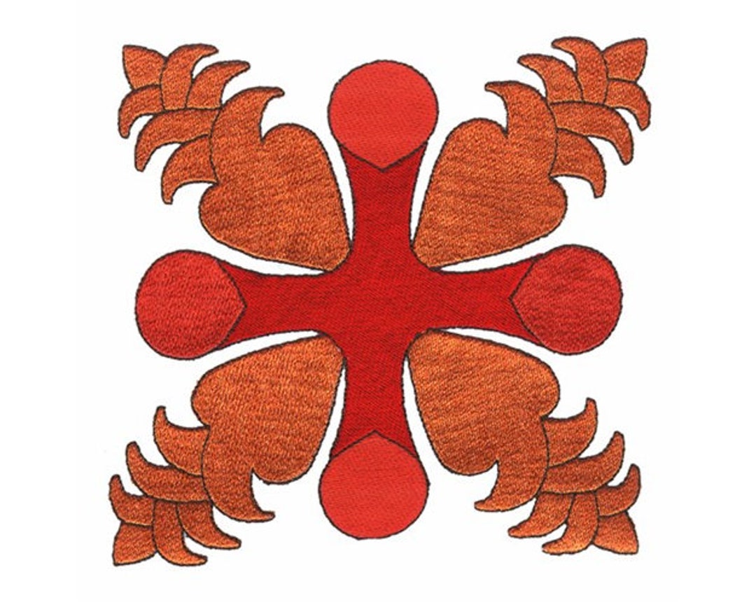 Hawaiian Quilt Emblem Machine Embroidery Design - Etsy