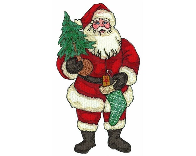 Santa Machine Embroidery Design - Etsy Canada