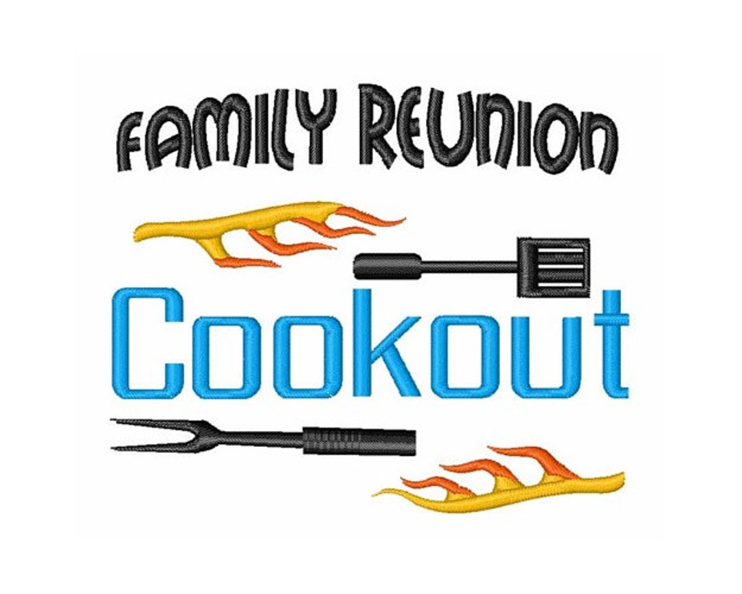 Family Reunion Cookout Machine Embroidery Design - Etsy