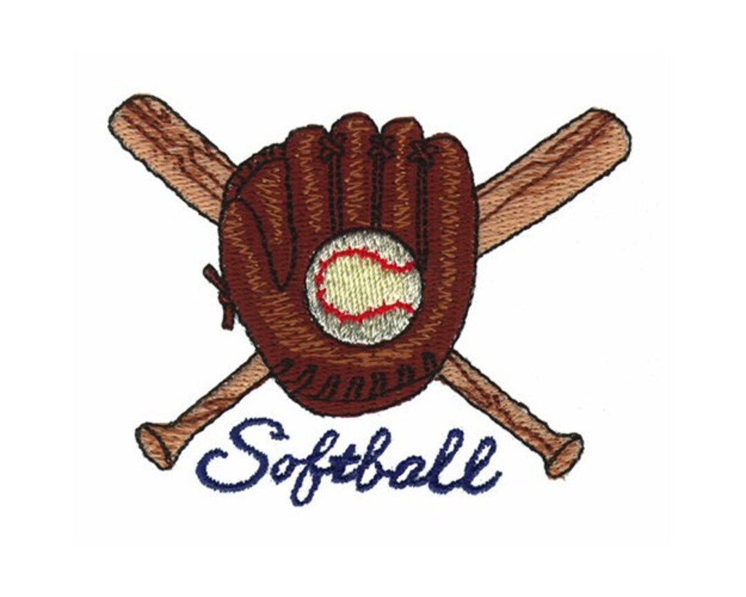Softball - Machine Embroidery Design - Etsy