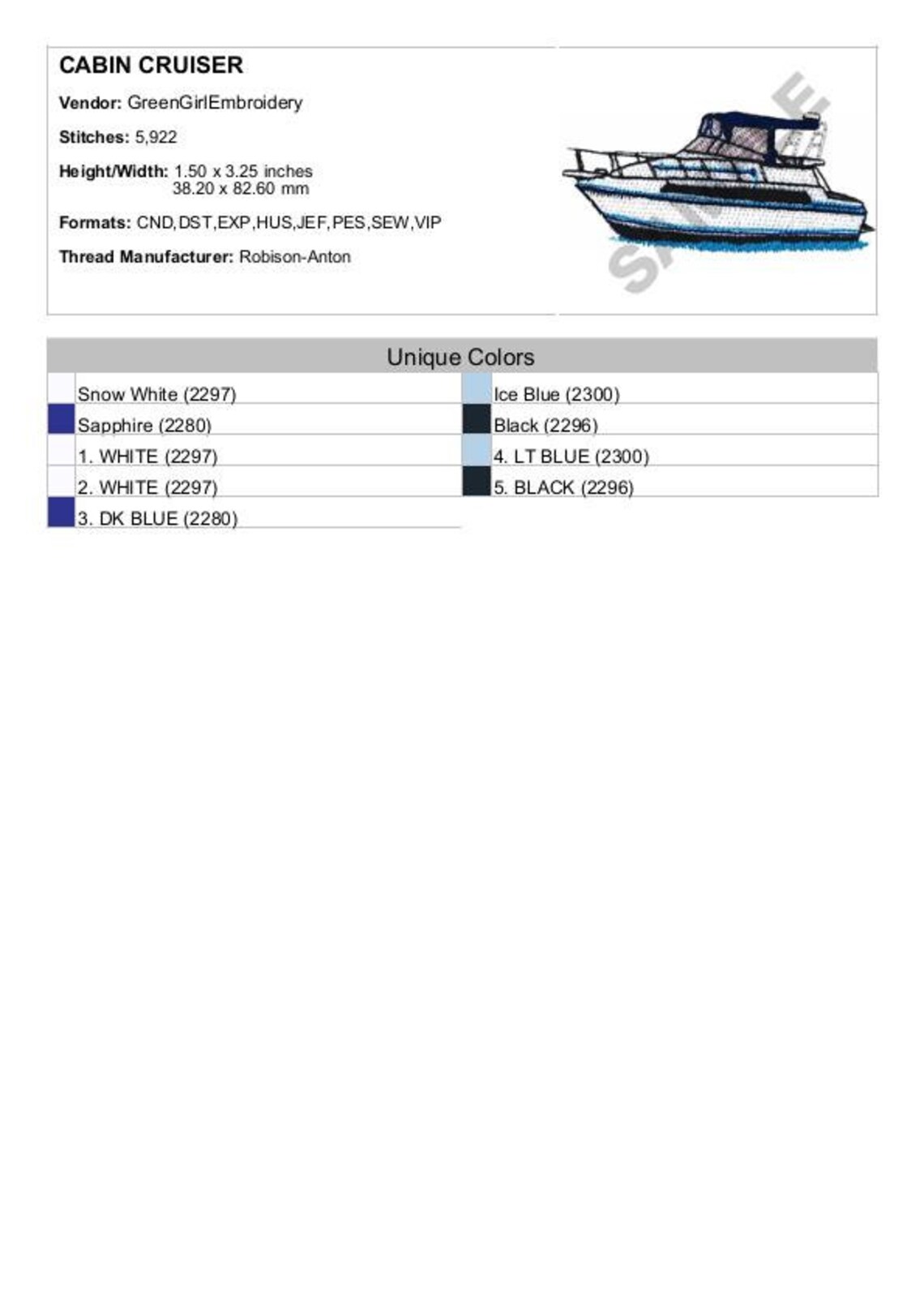 Cabin Cruiser Machine Embroidery Design - Etsy