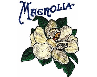 Magnolia Flower Machine Embroidery Design - Etsy