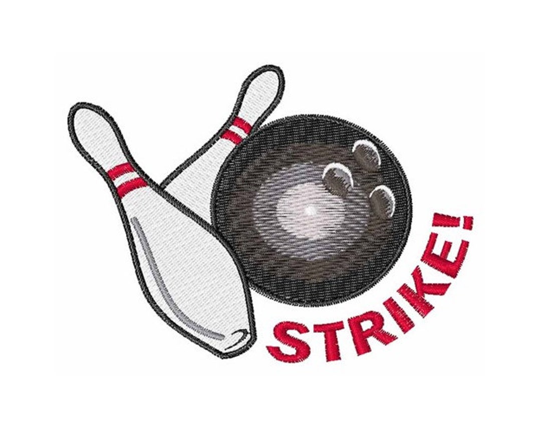 Bowling Strike Machine Embroidery Design - Etsy