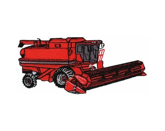 Green Combine Machine Embroidery Design - Etsy