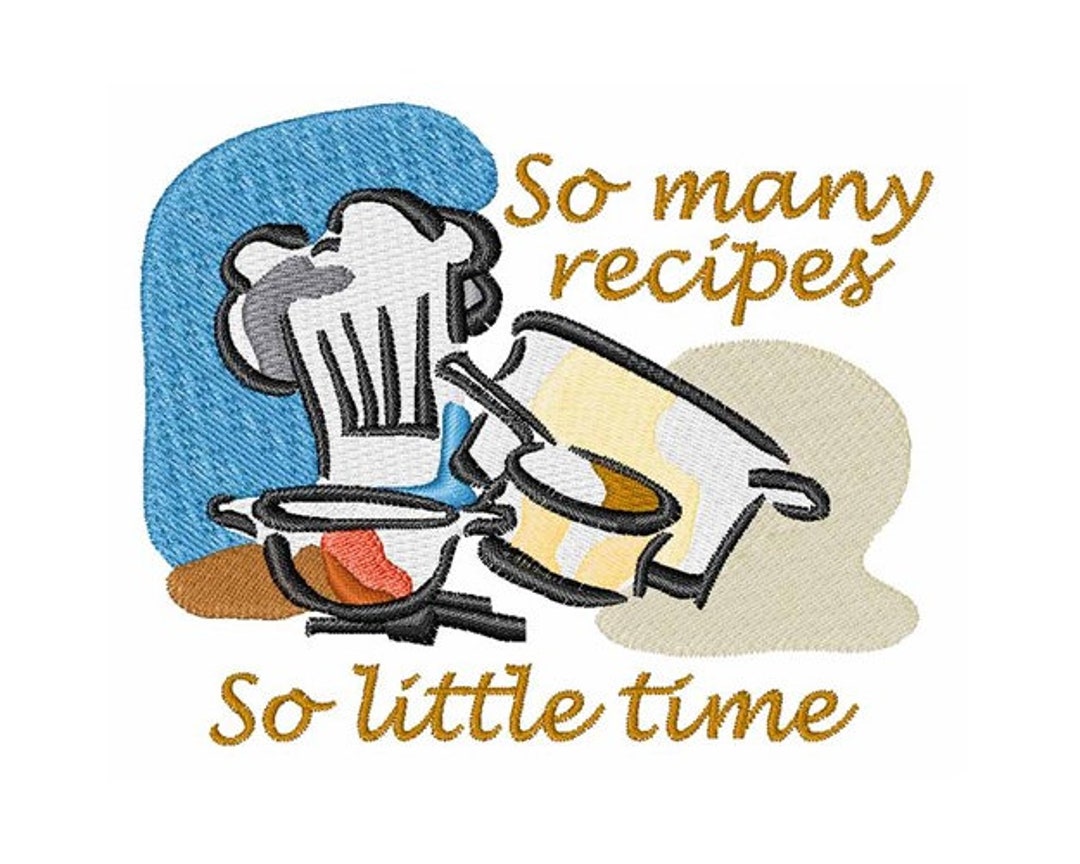 So Many Recipes - Machine Embroidery Design - Etsy
